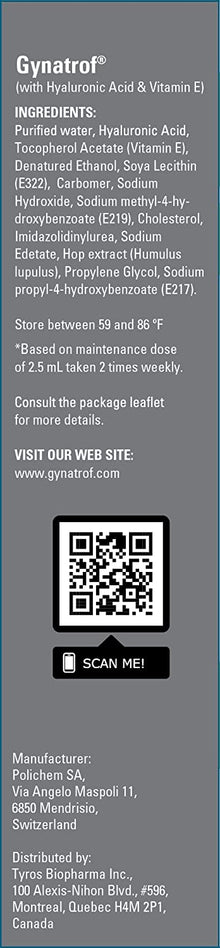Gynatrof Natural Vaginal Moisturizer - Urology Health Store Canada